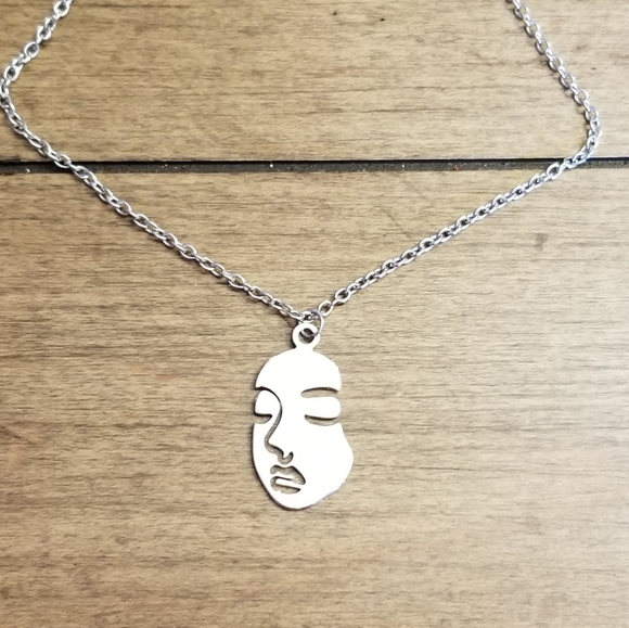 Jewelry | Face Necklace Silver Boho Necklace Gypsy Chain | Poshmark